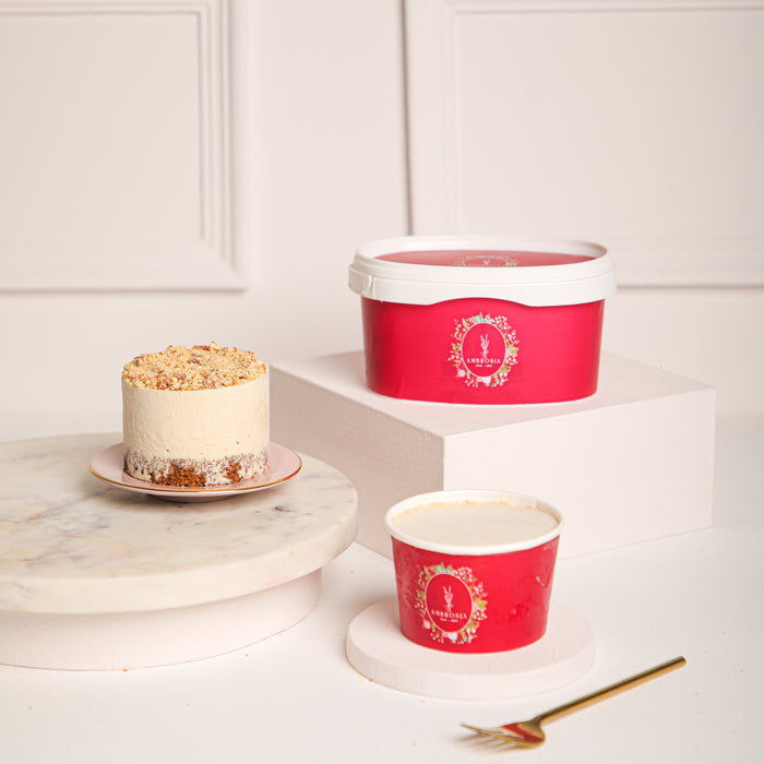 Lotus Biscoff Cheesecake Ice Cream Cake Tub – Ambrosia The Bakery