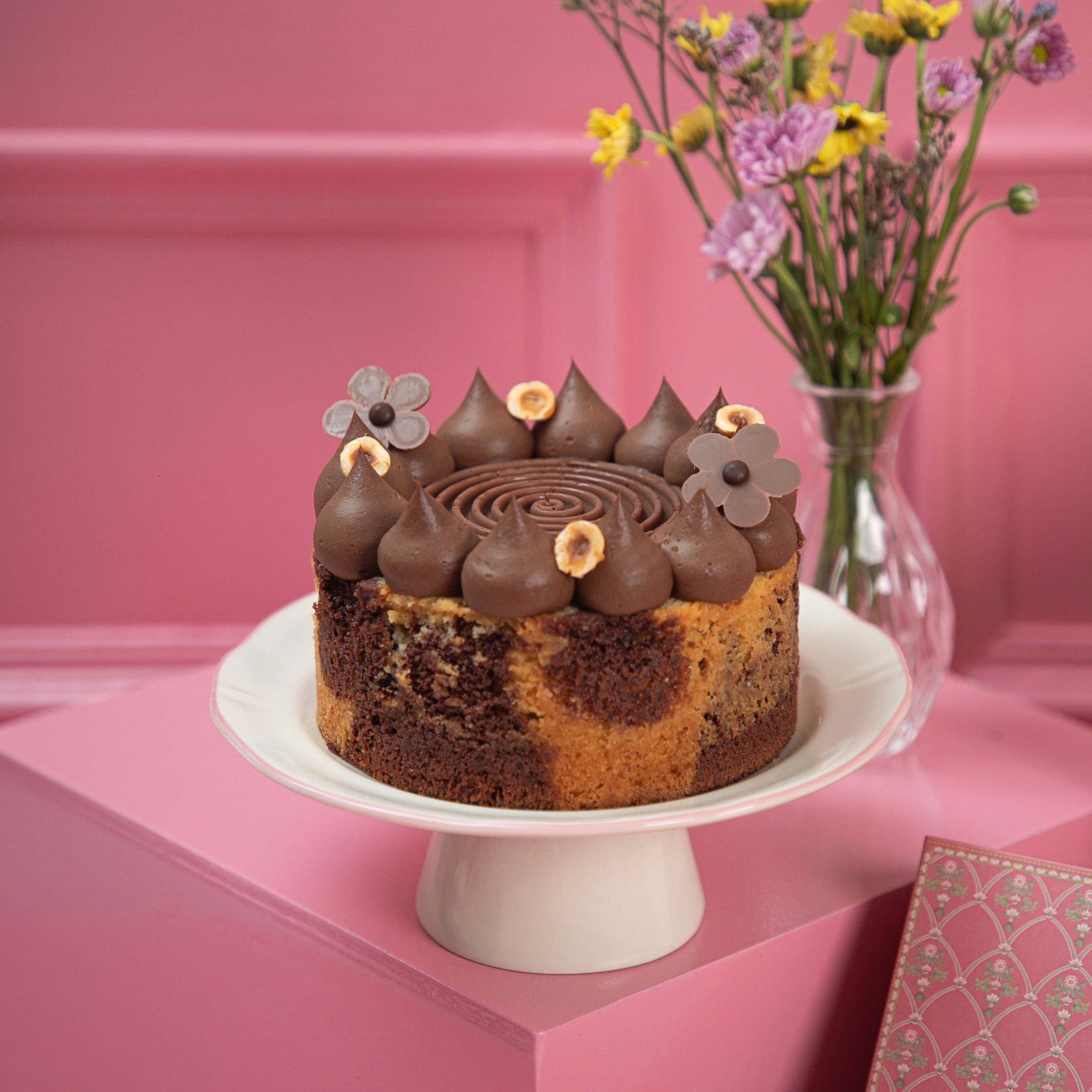 Marble & Hazelnut Frosted Tea Cake Box – Ambrosia The Bakery