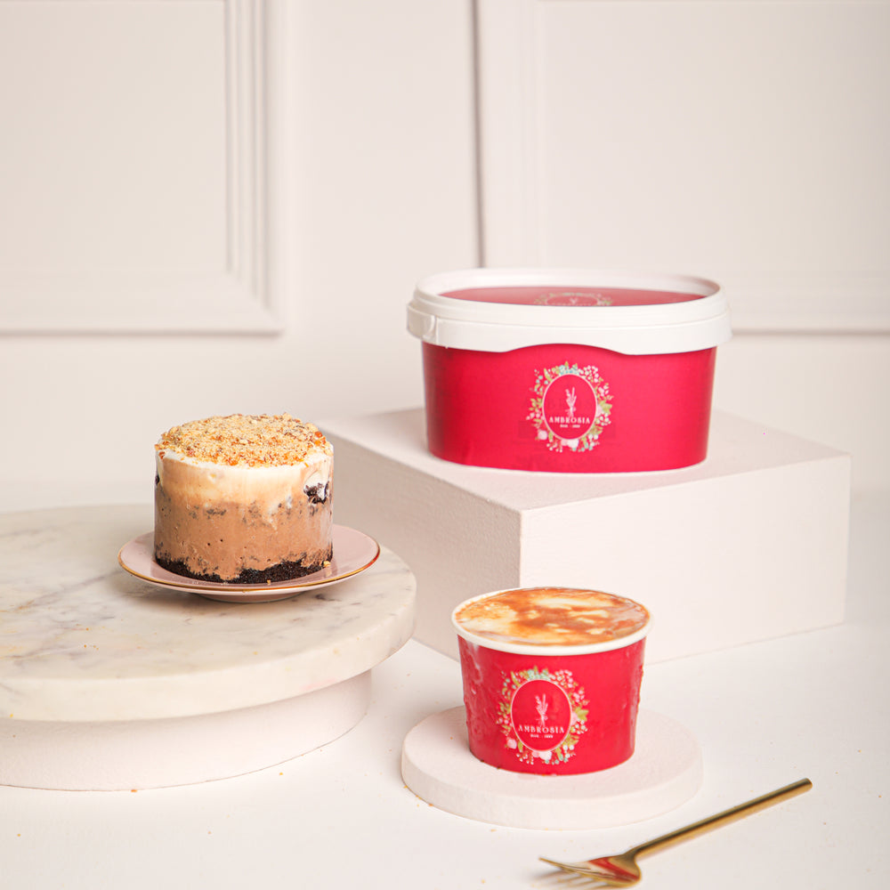 Milk Chocolate, Vanilla and Lotus Biscoff Ice Cream Cake Tub – Ambrosia ...